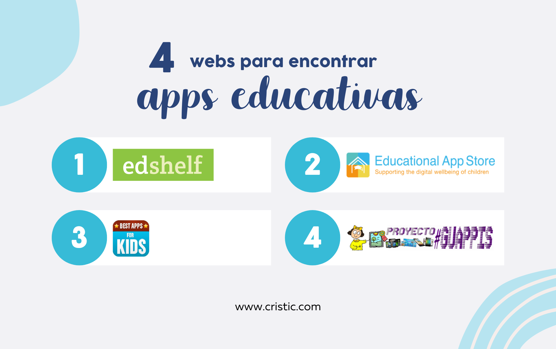 4 páginas web para encontrar apps educativas - cristic.com