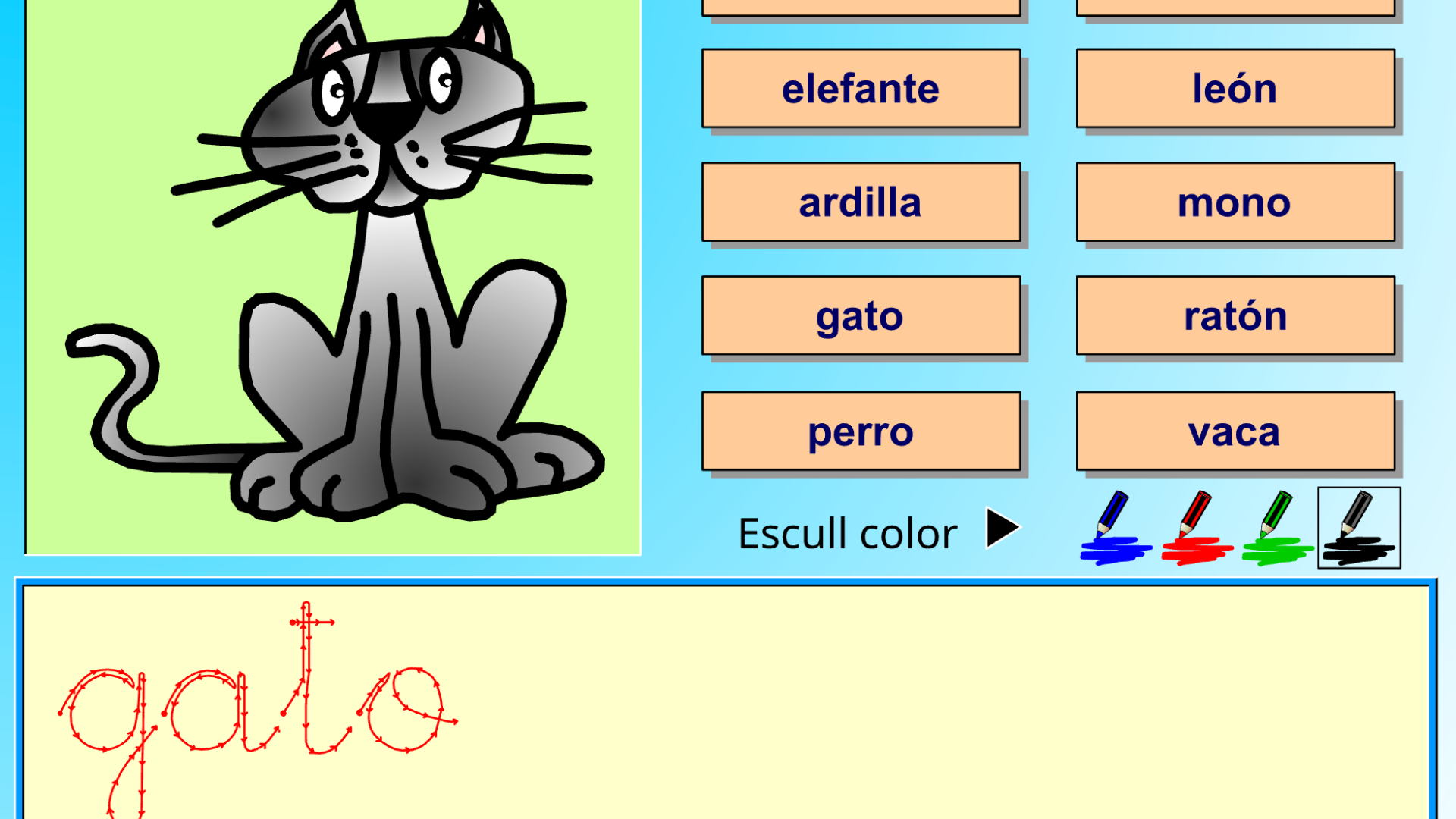 Escribimos palabras • cristic