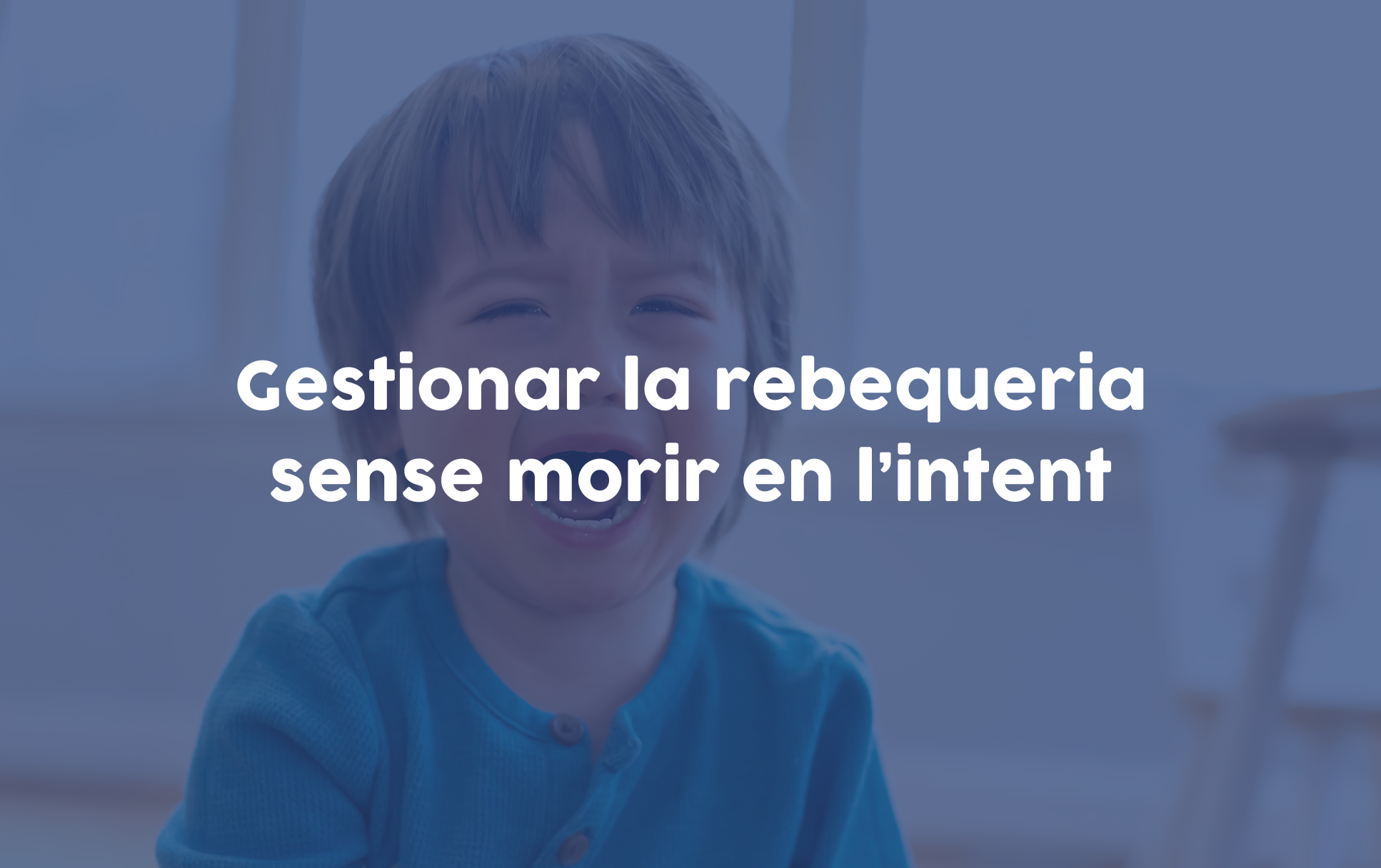 Gestionar la pataleta sin morir en el intento • cristic