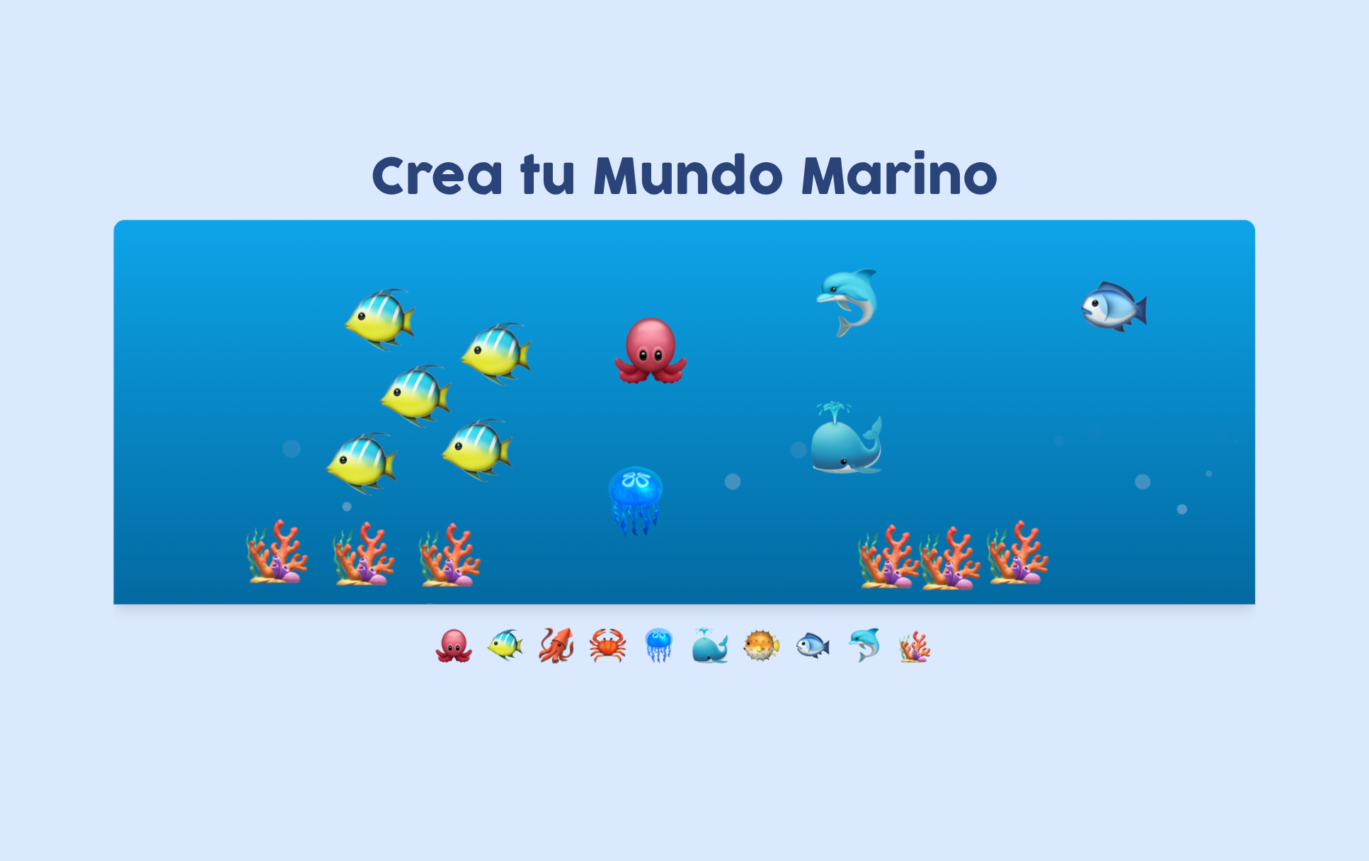 Crea tu mundo marino • cristic