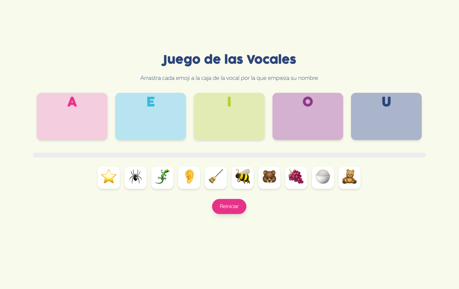 El juego de las vocales • cristic