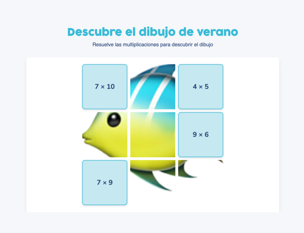Carrera de tablas de multiplicar • cristic