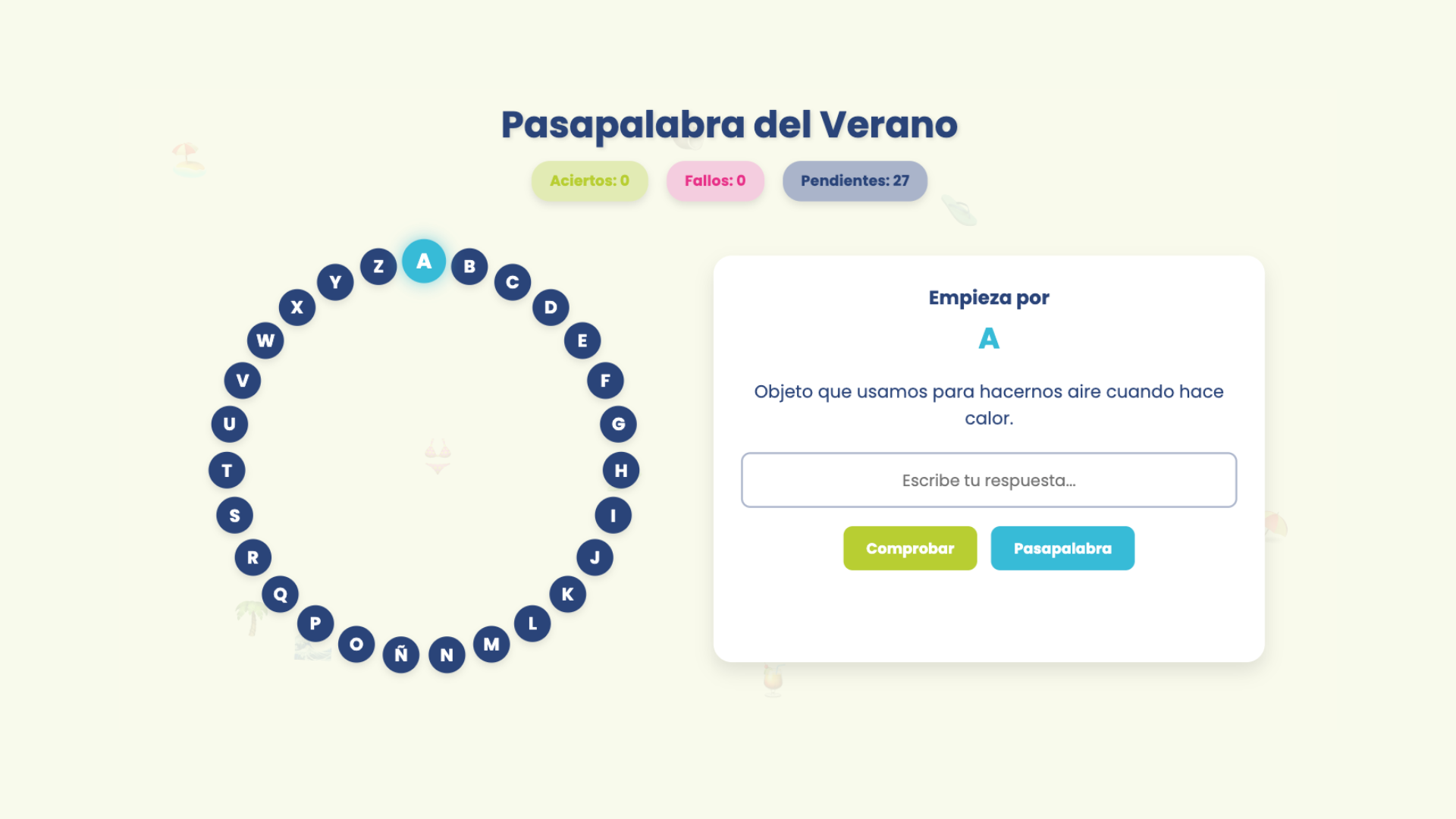 Pasapalabra del verano • cristic