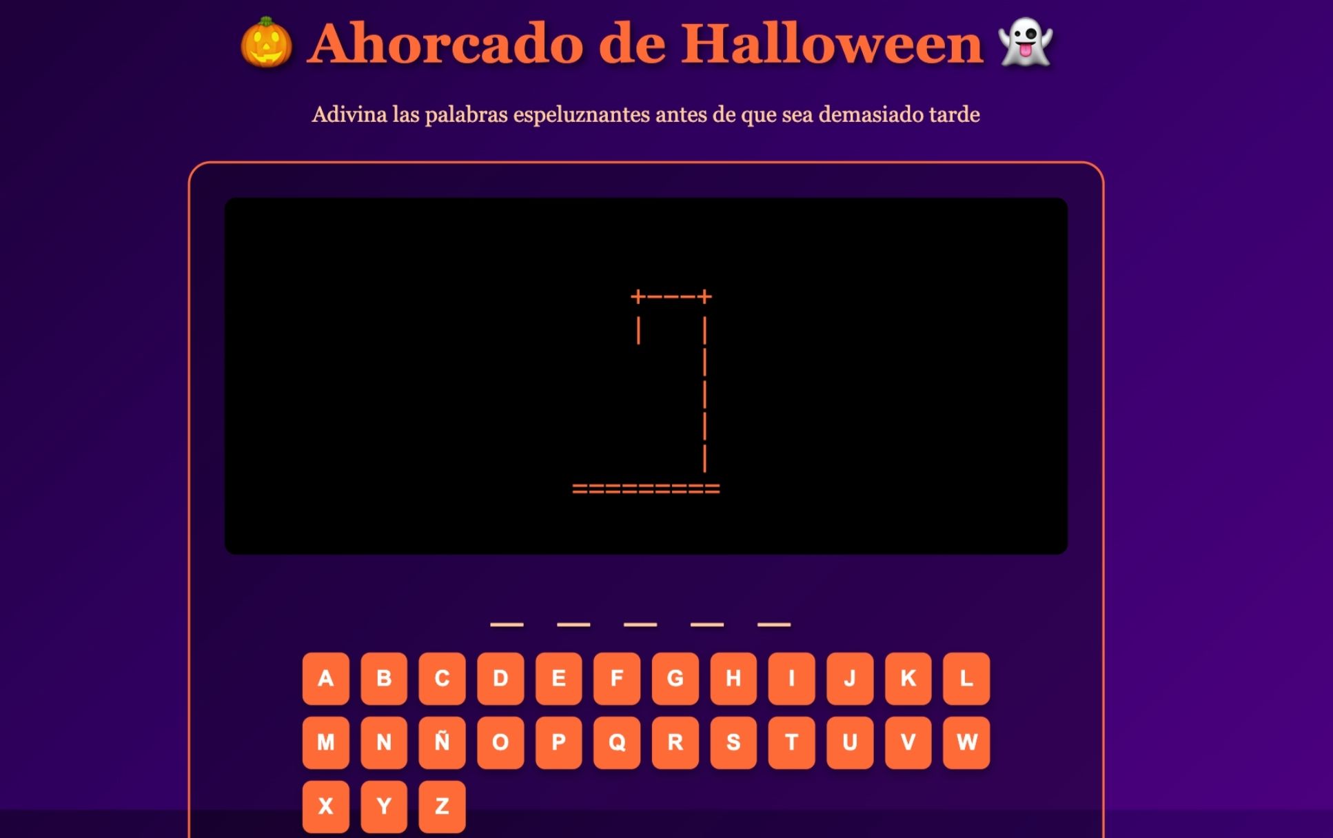 Ahorcado de Halloween • cristic