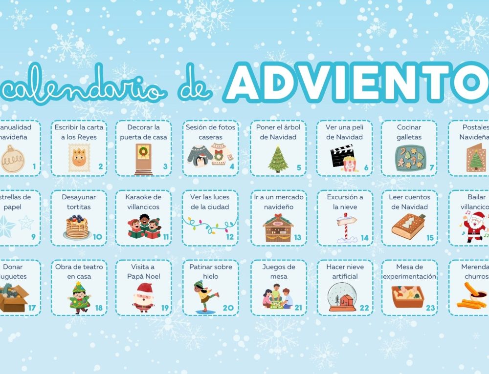 Actividades para el calendario de Adviento. Incluye lámina imprimible ...